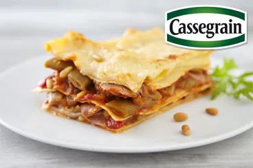 Recette Lasagnes de Haricots Plats Cassegrain et jambon de Parme
