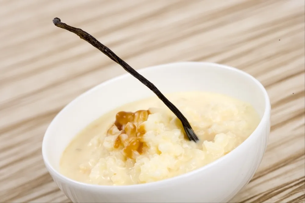 Recette Riz au lait vanillé, caramel demi-sel