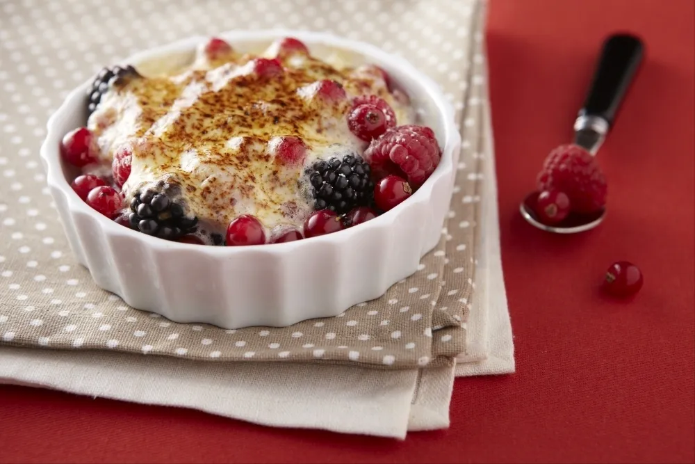 Recette Gratin de fruits rouges et sabayon au romarin