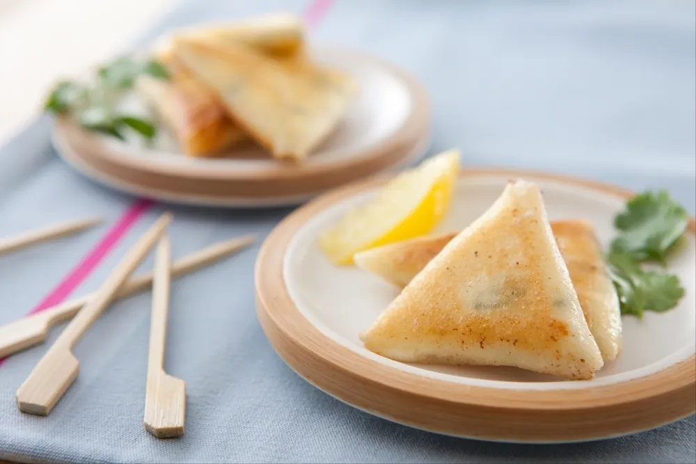 Recette Samoussa de chèvre frais coriandre et citron confit